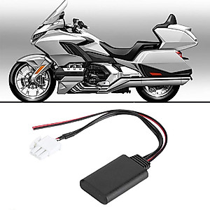 Qiilu 3-Pin AUX Bluetooth Adapter for Honda GL1800 Goldwing Car Bluetooth Wireless Audio Cable Adapter Stereo Music