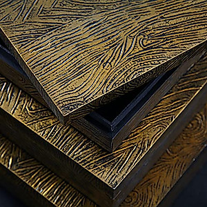 Signature Design by Ashley Keldy Box, Set of 3, 13"W x 13"D x 3"H, Metallic