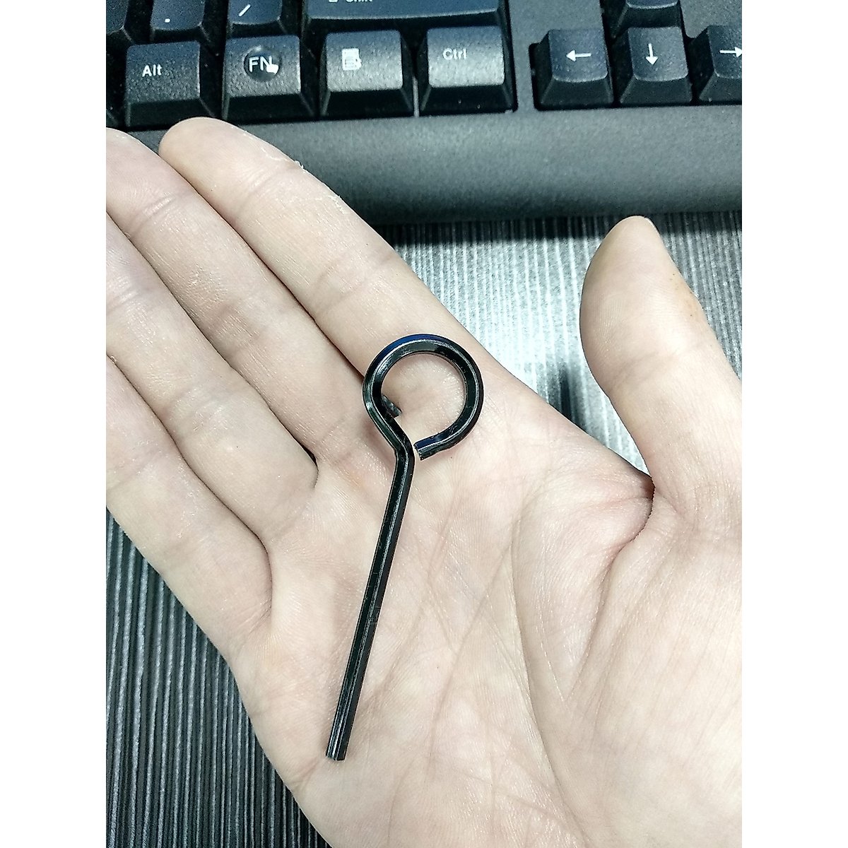 WOODGUILIN 1/8” Standard Hex Dogging Key with Full Loop, Key-Ring Style Dogging Key Set 1/8 Allen Wrench Key for Push Bar Door Panic Bars, Security Door Exit Devices,Solid Metal（10 Pack,1/8 black）