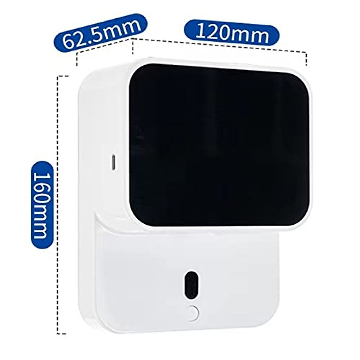 WIOSEN Soap Dispenser Bathroom Induction Foaming Hand Washing Machine Sensor Bathroom Wall Soap Dispenser (Color : Black)