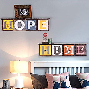 PIBM Stylish Simplicity Shelf Wall Mounted Floating Rack Shelves Iron Art Drawer Letter Combination Cafe,4 Styles, a , 67.5X17.5X17CM