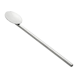 Restaurantware Bar Lux 5 Inch Spoon Straws 2 Food-Grade Reusable Cocktail Straws - Built-In Spoon Dishwashable Stainless Steel Cocktail Spoons For Drinking And Stirring