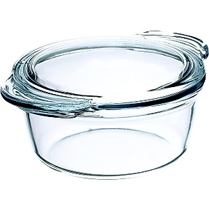 Simax Casserole Dish with Lid, Glass Casserole Dish, Holds 48 Oz (1.5 Quarts), Oven to Table Serving Dish, Microwave, Dishwasher, and Oven Safe Cookware