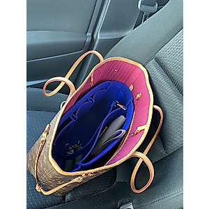 AlgorithmBags design for Louis Vuitton LV Neverfull MM Luxury Purse Organizer Insert Bag Shaper Liner Divider Protector (Safran)