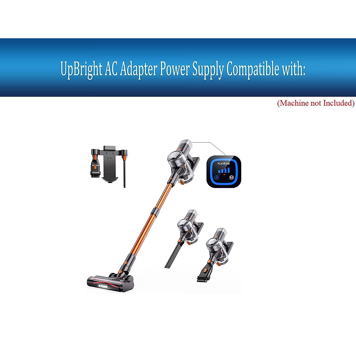 UpBright 30V AC/DC Adapter Compatible with Honiture S11 S12 S12US 25.9V 2500mAh Li-ion Battery 400W 33kPa Lightweight Cordless Vacuum Cleaner Stick Vac DC30V 500mA 30VDC 0.5A Power Supply Cord Charger