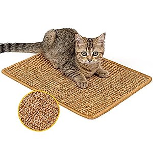 Conlun Cat Scratcher Mat,Natural Sisal Cat Scratch Pad,Horizontal Floor Cat Scratching Pads Rug for Indoor Cats Grinding Claws Nails,Cat Furniture Protector for Couch & Carpets & Sofas