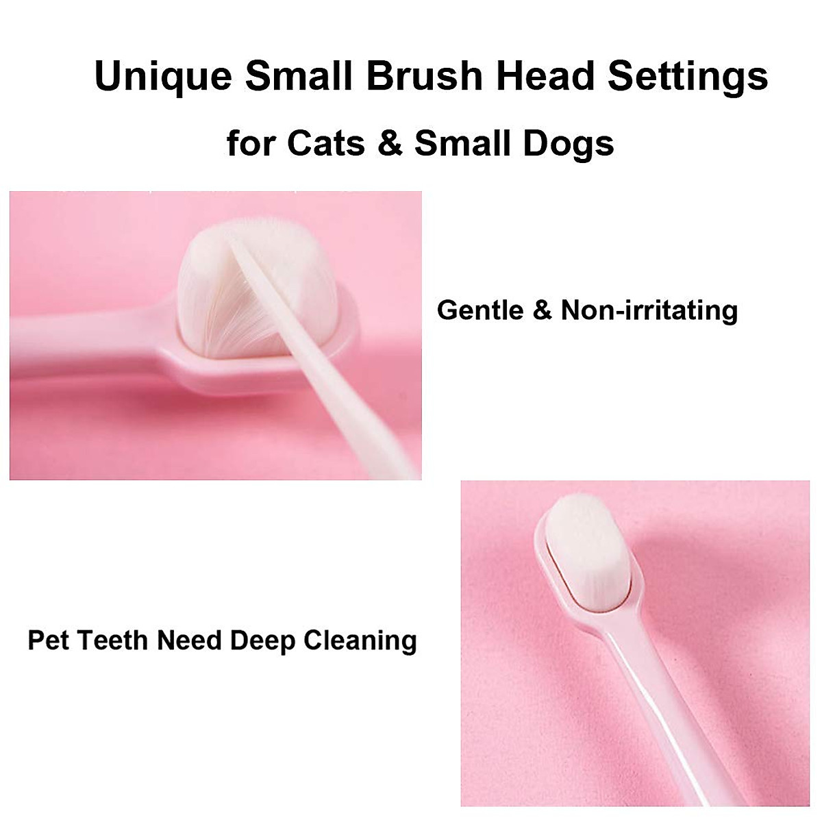 KnocKconK Extra Soft Small Dog Toothbrush Kit, Cat Dental Toothbrush Silicone, Easy to Handle Teeth Cleaning Head, Pet Deep Clean Dense Brush, Safe and Effective Oral Care, Brush Away Breath, 2 Pack