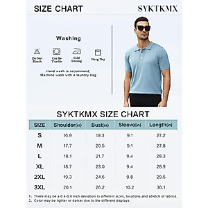 Syktkmx Mens Golf Polo Shirts Short Sleeve Casual Banded Bottom Stretch Classic Fit Solid Knit T-Shirts Olive Green