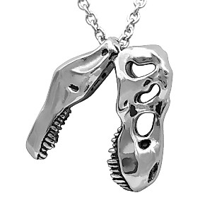Controse Dinosaur Necklace - T-Rex Skull Pendant (316L Stainless Steel)