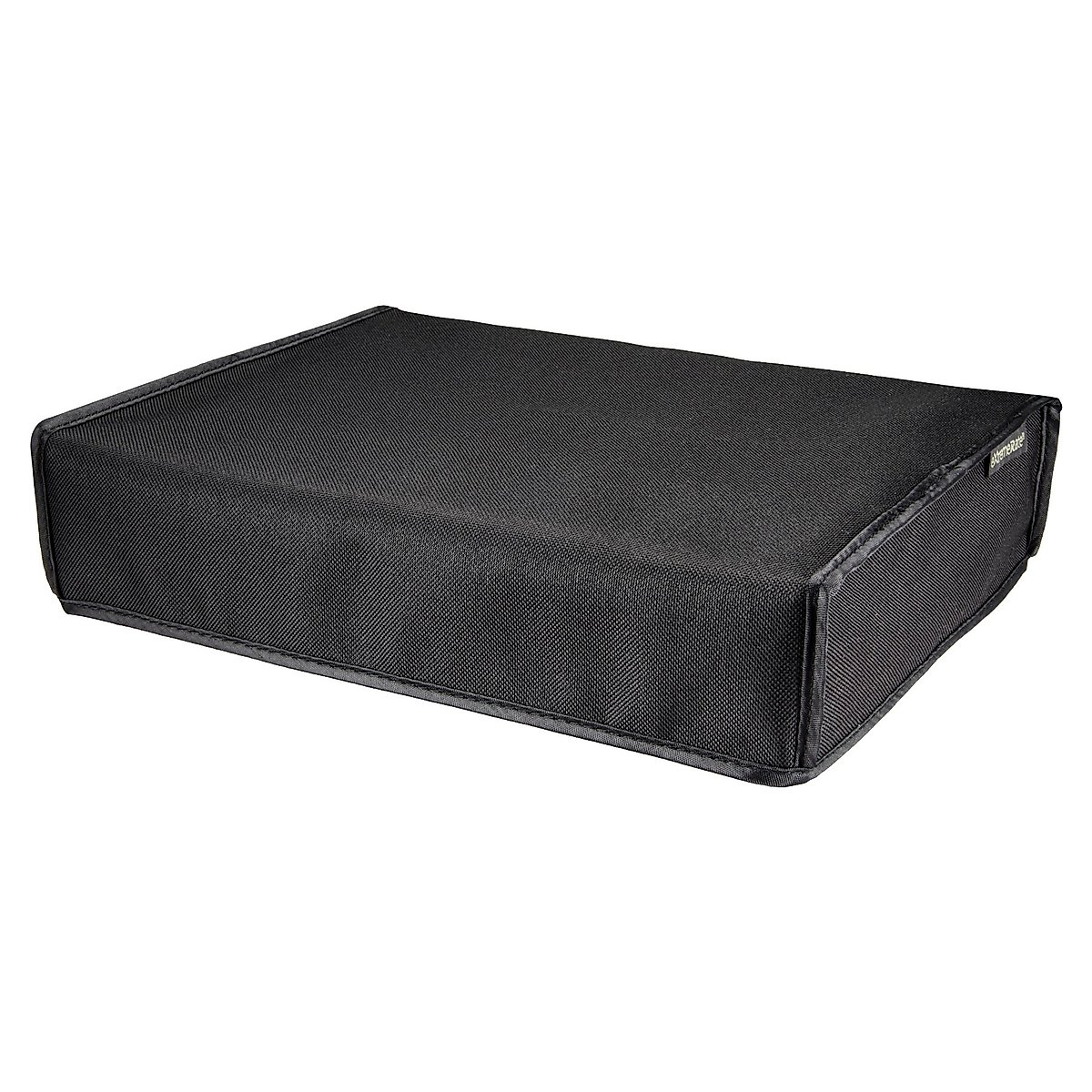 eXtremeRate Black Horizontal Dust Cover for Xbox One S Console Custom Designed Double Layer Soft Neat Lining Waterproof Dustproof Precision Cut Easy Access Cable Port