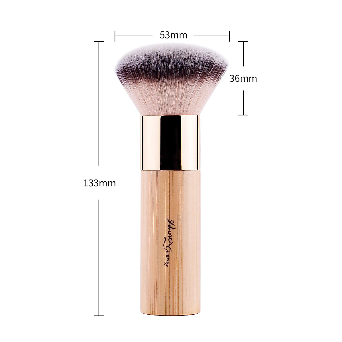 ANNE'S GIVERNY Makeup Foundation Sponge Brush Bronzer Loose Powder Blush Finish Airbrush Buffer Contour Kabuki Blender (Bamboo)