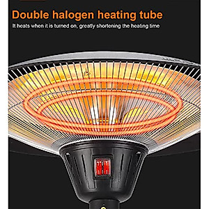 2100W Outdoor Electric Heater,3 Heating Mode Space Heater Double Halogen Tube Heater with Tip Over Protection,Waterproof Patio Heater for Garden Courtyard Balcony Garage-2100w 50x210cm(20x83inch)
