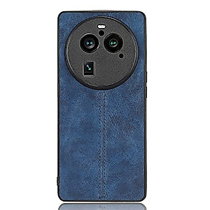 Phone Case for Oppo Find X6 pro 5G, Case for Oppo Find X6 pro 5G Cow-Like PU Leather Style Protector Cover, Non-Slip Shockproof Cover for Oppo Find X6 pro 5G Case