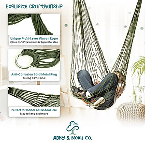 Sensory Swing for Kids Indoor Hammock Chair Swing Outdoor Swing Chair - Hanging Chair Hammock Swing Chair Outdoor - Kids Camping Chair Swing - Kids Indoor Swing for Kids - Autism Sensory Products