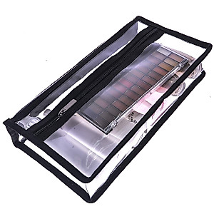 Jula Vance Clear PVC Makeup Bag Transparent Actor Bag Large Cosmetic Organizer Bag Makeup Kits Pouch Travel Make Up Accessories Storage Bag Clear Pencil Pouch Case Bag