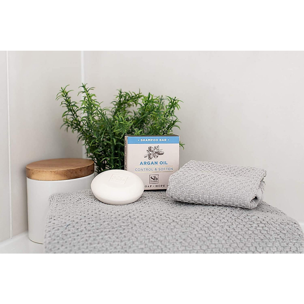 Soapbox Argan Oil Shampoo Bar for Frizzy Hair | Natural, Eco Friendly, Color Safe, Sulfate Free, Paraben Free, Silicone Free, Cruelty Free, and Vegan, 3.1oz, 1 Count