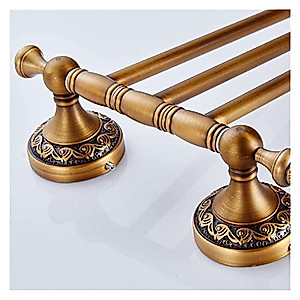 Towel BAR Rack Copper Folding Rotating Towel Bar, Wall Mount Antique Brass 3/4/5 Layer Activities Towel Bar,Hand Towel Holder Bathroom Accessory/4 Bathroom Hardware/4 (Color : 5)