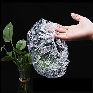 Years Calm 30PCS Disposable Shower Caps, Clear Shower Caps for Travel, large Plastic Hair Caps for Women, Home Use, Hotel (30PCS large Size 20.5"