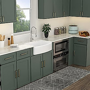 30 White Farmhouse Sink - Logmey 30 inch Kitchen Sink Arch Edge Curved Ceramic Fireclay Apron Front Single Bowl Farm Sink