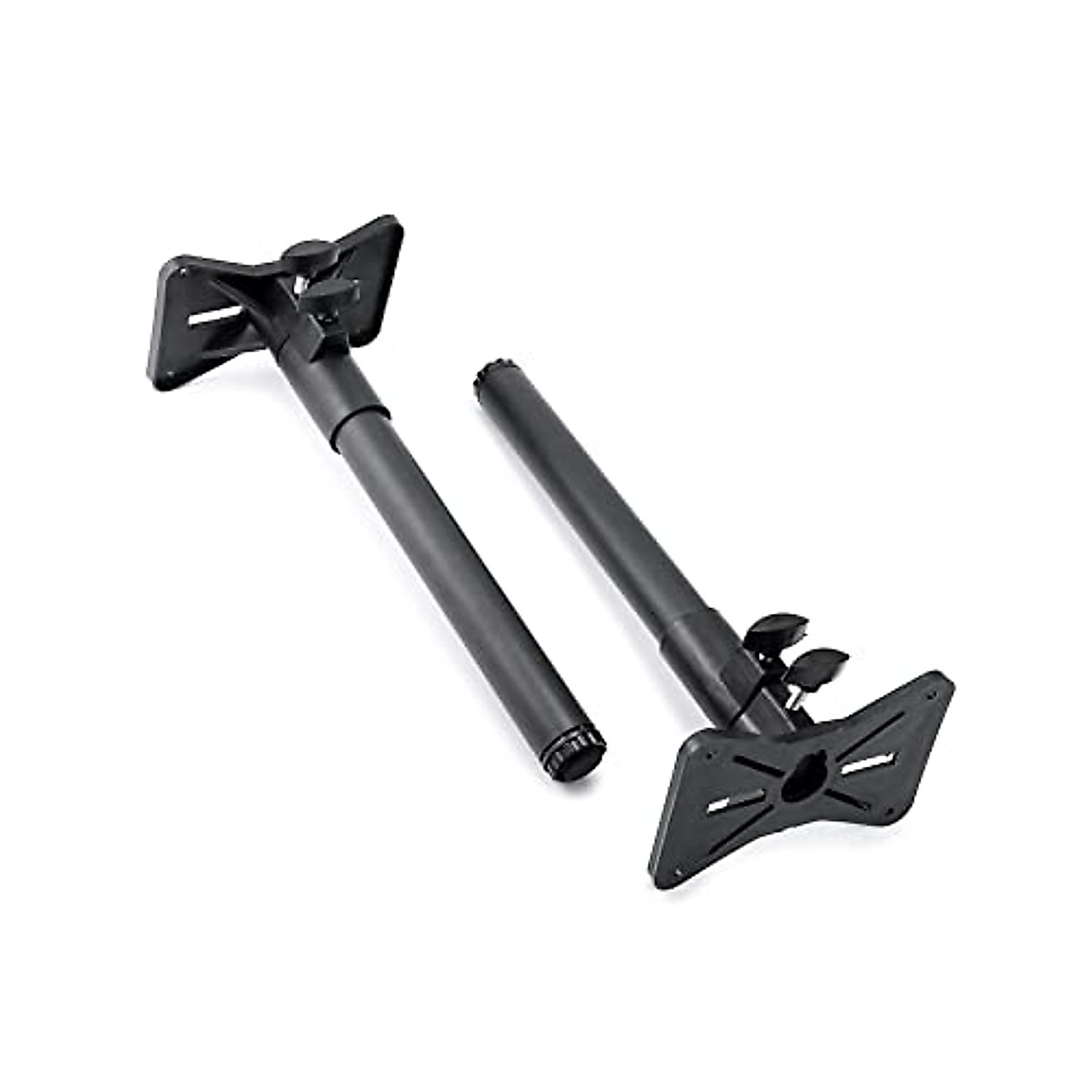 QWORK Undermount Sink Brackets Kit, 2 Pack Steel Undercounter Sink Stand Adjustable Support Sink Leg, Sink Repair Bracket Kit, for Kitchen and Bathroom (17.7-30.3"), Black