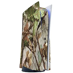 ITS A Skin Skins Compatible with Sony Playstation 5 Console Disc Edition - Protective Decal Overlay Stickers wrap Cover - Tree camo Real Oak
