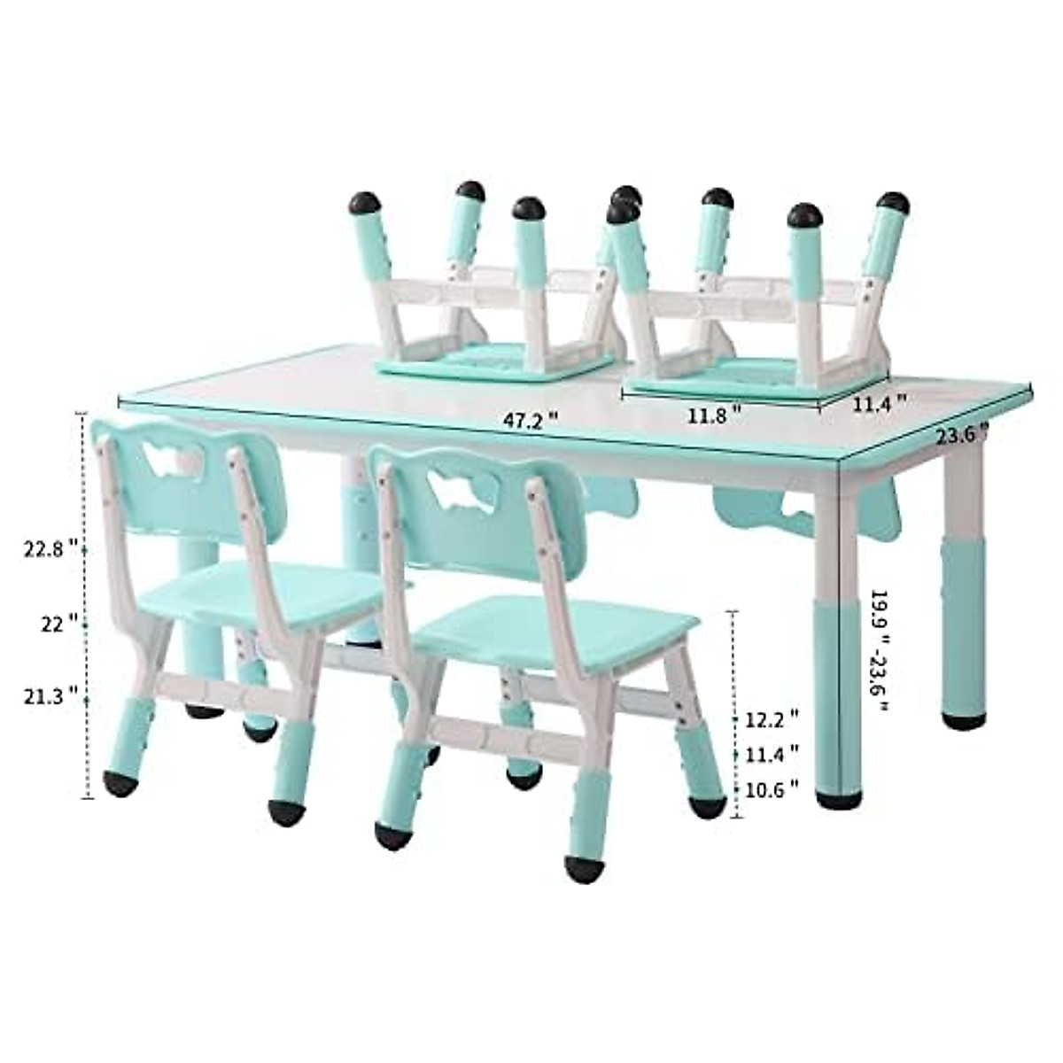 Kids table and chairs, Toddler table and chairs, Kids table (4 chairs), Kids table and chair set, Kids table and chair set 5-8 year old. Toddler table and chair set with 16 leg covers +12 color pens