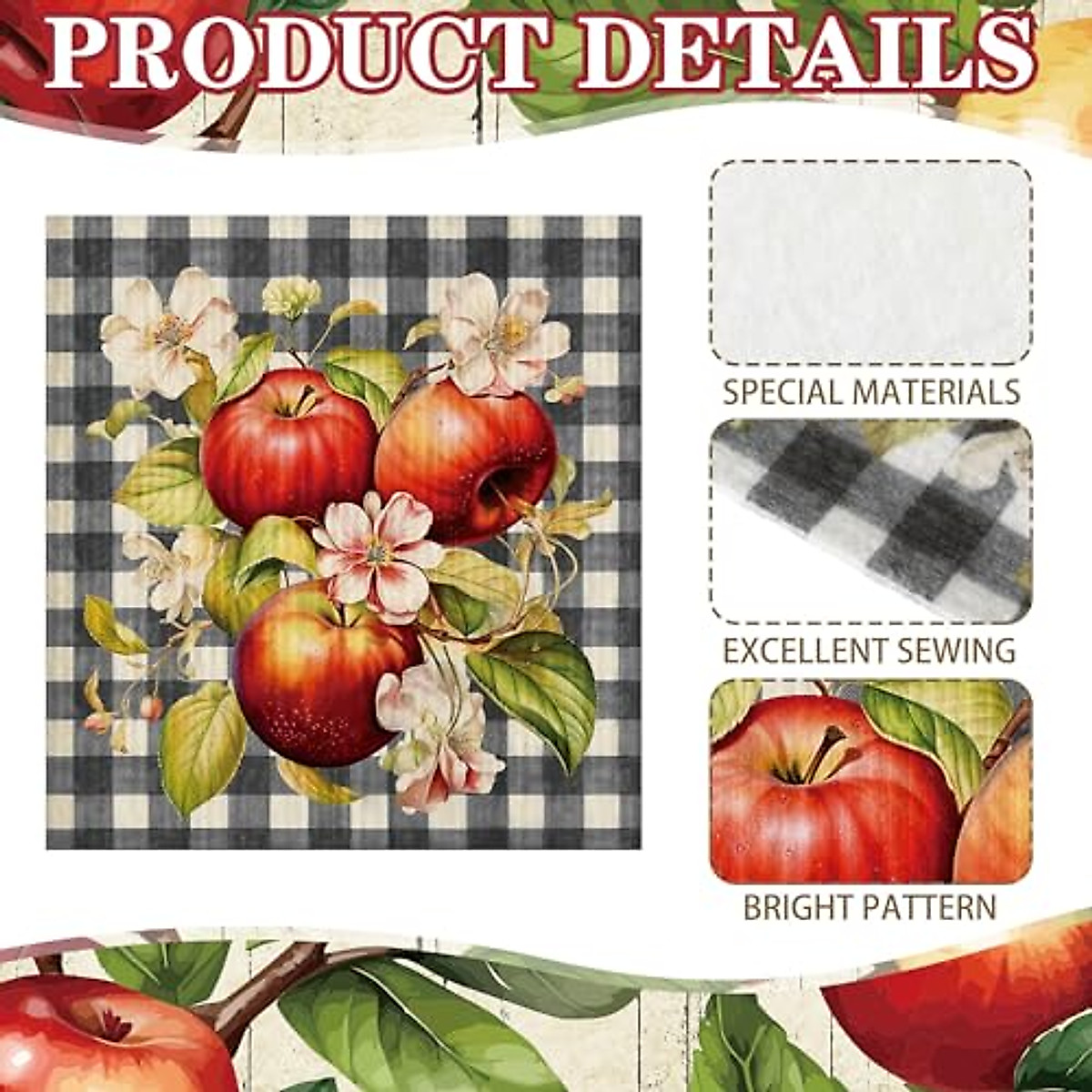 Sunnyray 24 Pcs Swedish Kitchen Dish Cloths Kitchen Towels Reusable Sponge Cleaning Cloths Wipes Absorbent Washable Dish Rags for Bathroom Cleaning(Red and Green,Novelty Style)