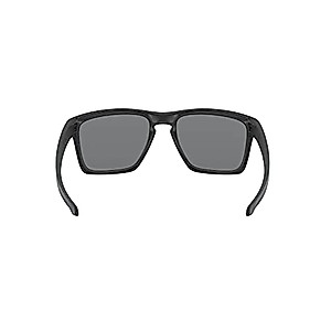 Oakley Men's OO9341 Sliver XL Rectangular Sunglasses, Matte Black/Grey Polarized, 57 mm