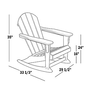 WestinTrends Malibu 3 Piece Outdoor Rocking Chair Set, All Weather Poly Lumber Porch Patio Adirondack Rocking Chair Set of 2 with Side Table, Turquoise