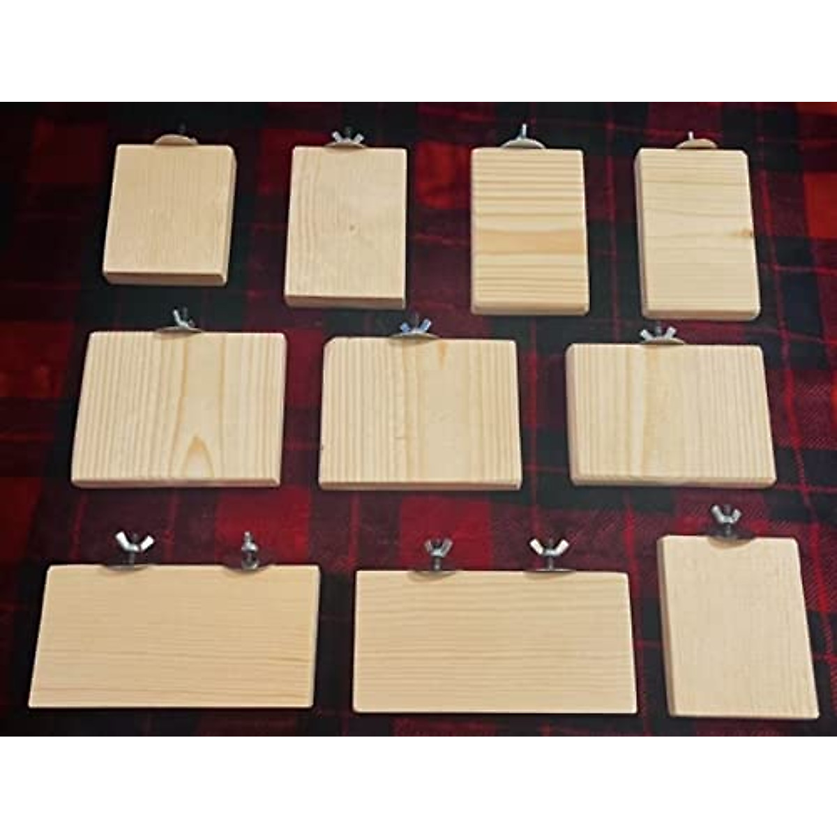 10 Piece Kiln Dried Pine Wood Ledges, Platfrom, Steps for Chinchillas, Rats, Birds and Caged Critters. Chinchilla Cage Accessories.