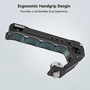 SmallRig Ergonomic Handle with Locating Holes for ARRI, Anti-Off Designed Cold Shoe Adapter - 2165