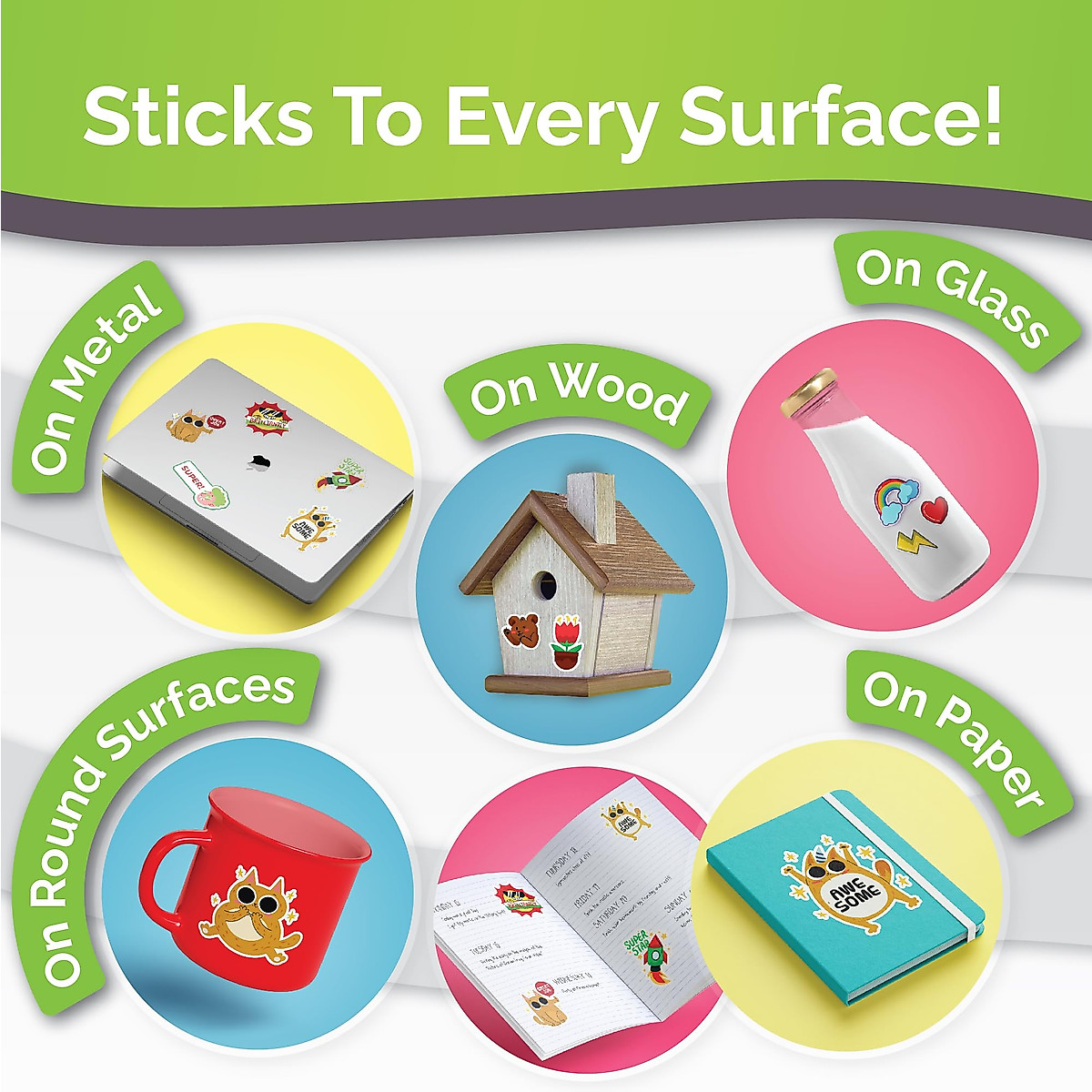 Premium Printable Vinyl Sticker Paper for Inkjet & Laser Printer - 34 Sheets Self-Adhesive Sheets Matte White Waterproof, Dries Quickly Vivid Colors, Holds Ink well- Tear Resistant