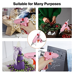 SHJADE Mini Hot Glue Gun, Hot Melt Gun with 30 Glue Sticks for Arts Crafts, Mini Glue Gun Kit for Kids School Craft and Quick Home Repairs (Multicolored, 20W, 8 Pieces)