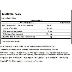 Swanson Krill Oil & Astaxanthin 30 Sgels (2 Pack)