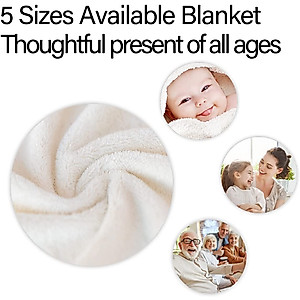 Feelyou Cute Marshmallow Plush Throw Blanket, 40"x50" Kids Cute S'Mores Cookie Flannel Fleece Blanket for Boys Teens Happy Camping All Season,Bed Blanket Outdoor Adventure Room Decor