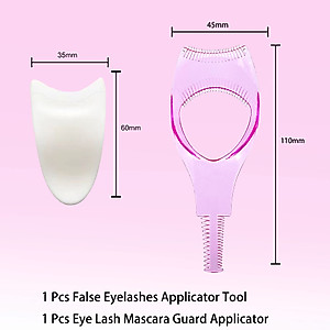 Lashes Buddy Eye Lash Mascara Guard Applicator Makeup Cosmetic Eyelash Tool, False Eyelash Applicator Tool Lash Clip Tweezers Eye Makeup Tools More Convenient to Wear Lashes