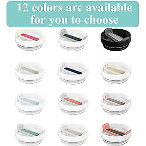 40 OZ Tumbler Lid Compatible for Stanley Quencher, 2 Pack Spill Proof Splash Resistant Stainless Steel Tumbler Covers Fit for Stanley and More Coffee (Pink)