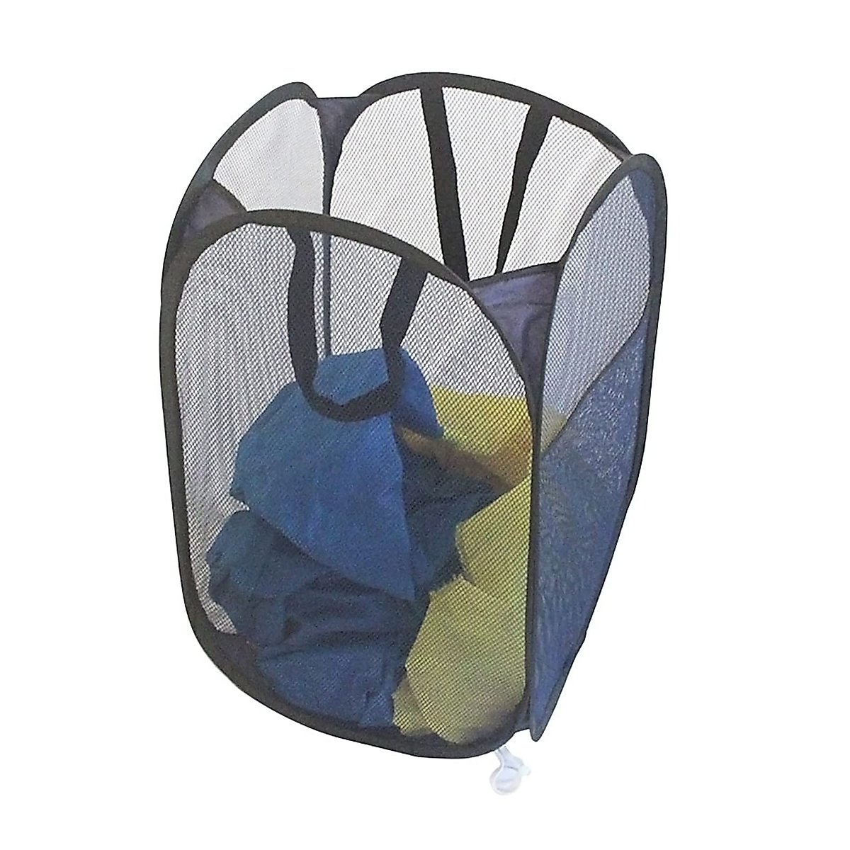 Mesh Pop up Laundry Hamper Foldable Small Clothes Storage easy to open and fold up forHome，travel
