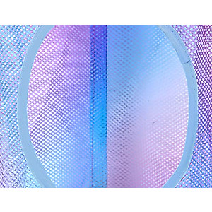 2Pcs Hanging Mesh Space Saver Bags Organizer, Foldable Stuffed Animal Storage Organizer 5 Compartments Toy Storage Organizer for Kid Room Toys, Gloves,Hats,Socks Storage Rainbow