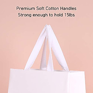 PAPERIST 10pcs 15.7x5.5x11.8 sturdy durable thick paper bag, cotton handles bag, perfect for gift bags, party bags, large gift bags