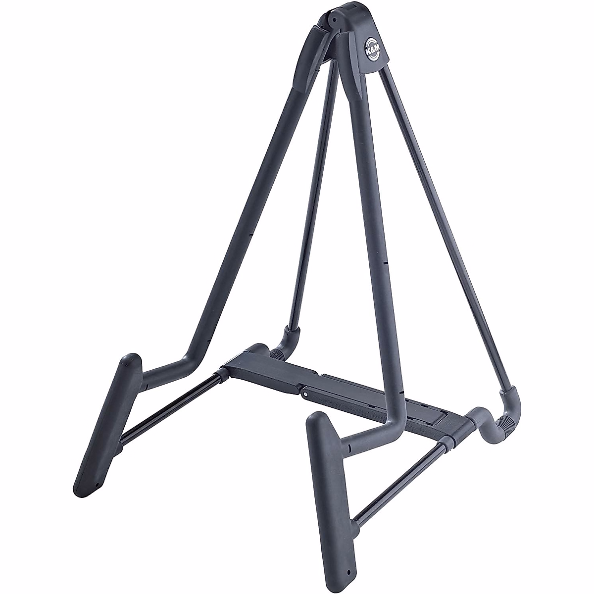 K&M König & Meyer 17581.014.55 Heli 2 Electric Folding A-Frame Guitar Stand for Electric Guitars | Adjustable and Collapsible | Sturdy and Durable Professional Choice | German Made Black