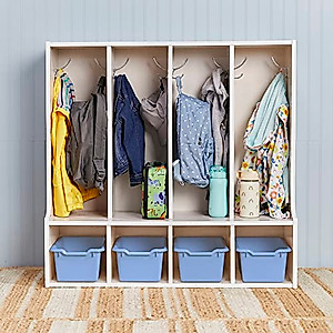 ECR4Kids Scoop-Front Storage Bins, 10-Pack, Powder Blue