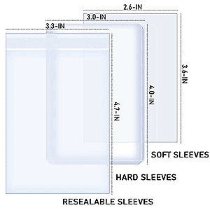 50 Count Top Loaders Trading Card Sleeves, Hard Plastic Toploaders Penny Card Sleeves, Baseball Card Sleeves Holder Card Protector Fit for MTG, Yugioh Card (Include 50 TopLoaders & 200 Soft Sleeves)