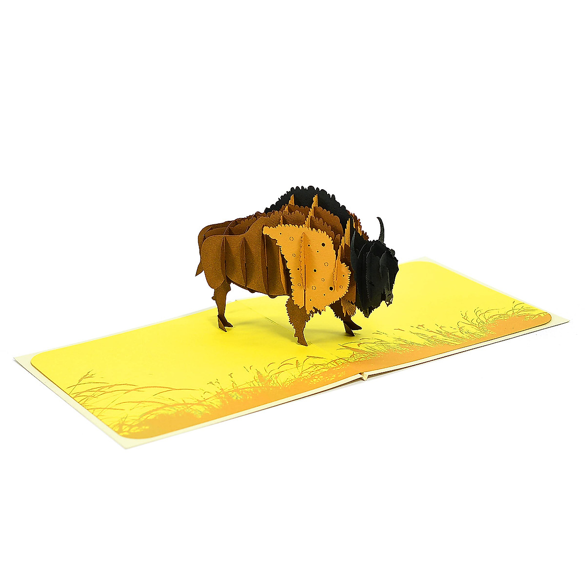CUTPOPUP Birthday Card Pop Up, Fathers Day Card, 3D Greeting Card (Bison)