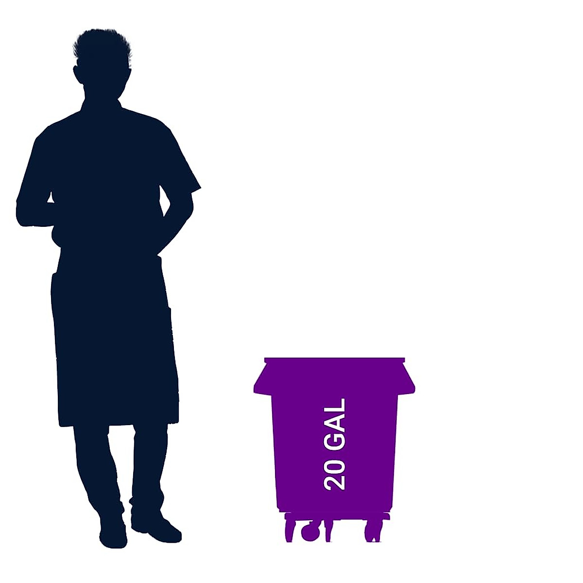 Trash Can With Lid And Dolly Round Ingredient Storage Containers Recycling Bin Kitchen Garbage Can Office Garbage Can Trash Barrel Plastic Barrel Yard Waste Bin Outdoor Trashcan (Blue, 20 Gallon)