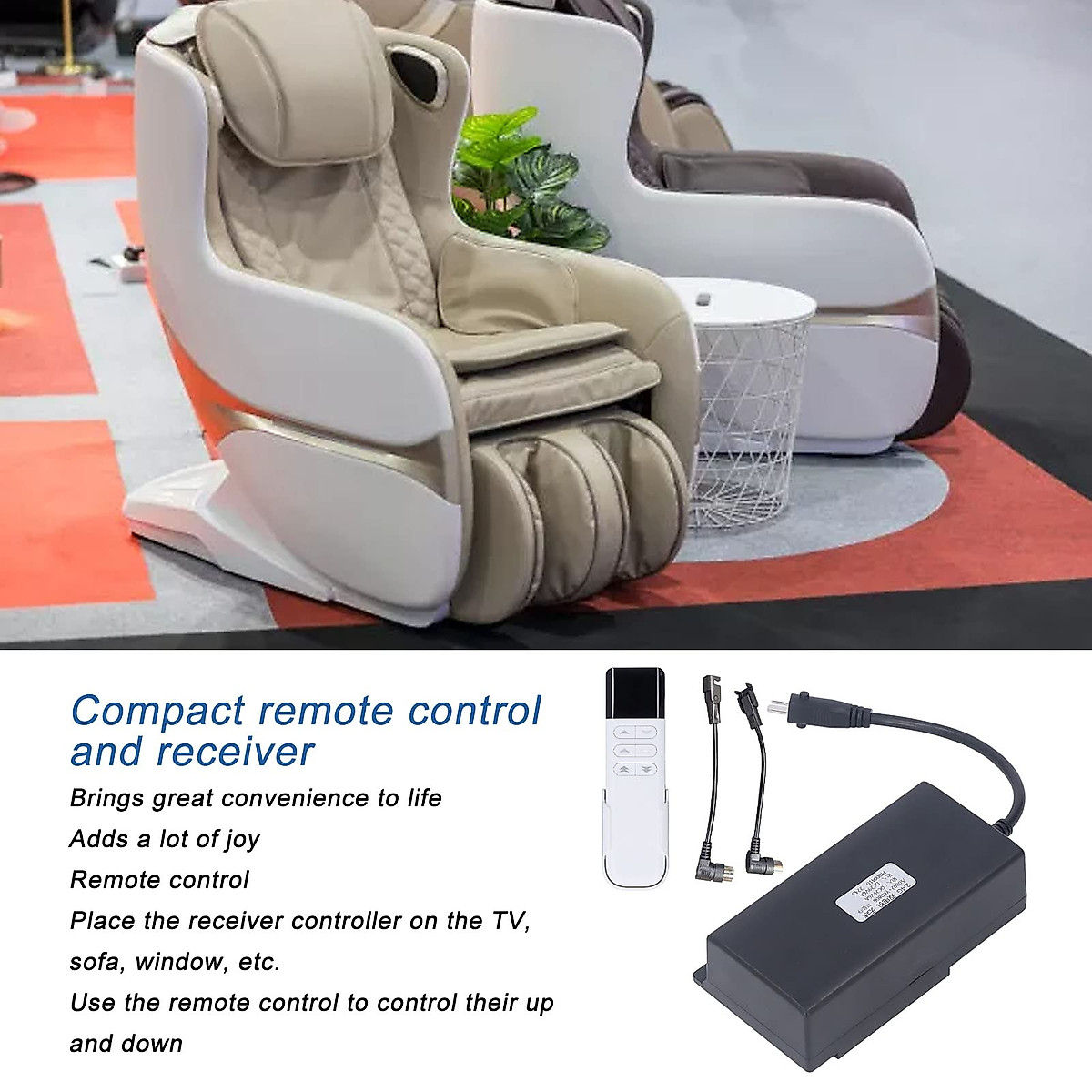 GLOGLOW Recliner Wireless Controller, Recliner Wireless Remote Control 2.4G Single Motor Wireless Remote Control for Reclining Furniture