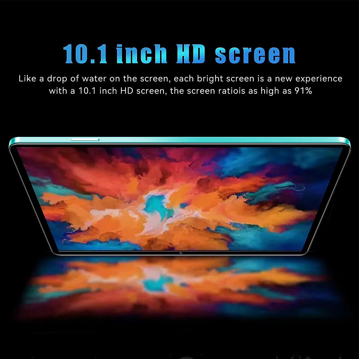 2 in 1 Tablet with Keyboard, 10.1 inch Android 12 Tablet PC, 8+256GB, Octa Core, 8MP+16MP Dual Camera, GPS, Bluetooth, WiFi, 4G LTE Tablet with Case (US Plug)