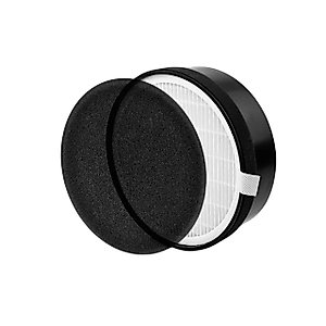 Nispira LV-H132 True HEPA Air Filter with Carbon Pre Filter Replacement Compatible with Air Purifiers LV-H132. Compared to Part LV-H132-RF - 7.5” x 2.4” x 7.5”, 1 Pack. (NOT FOR EGG AIR PURIFIER)