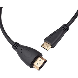 Alitutumao Mini HDMI to HDMI Cable, 4K 60Hz High Speed Camera to Computer TV Adapter Monitor Cord Compatible with Canon PowerShot ELPH EOS Rebel DSLR SL1 SL2 T1i T2i T3 T4i T5 T5i T6 T6i T7 T7i, 5FT