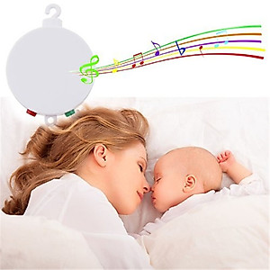 HLEEDUO Baby Mobile Motor 12 Lullabies Battery Operated, Baby Music Mobile, Crib Mobile Motor, Baby Music Box Spinner